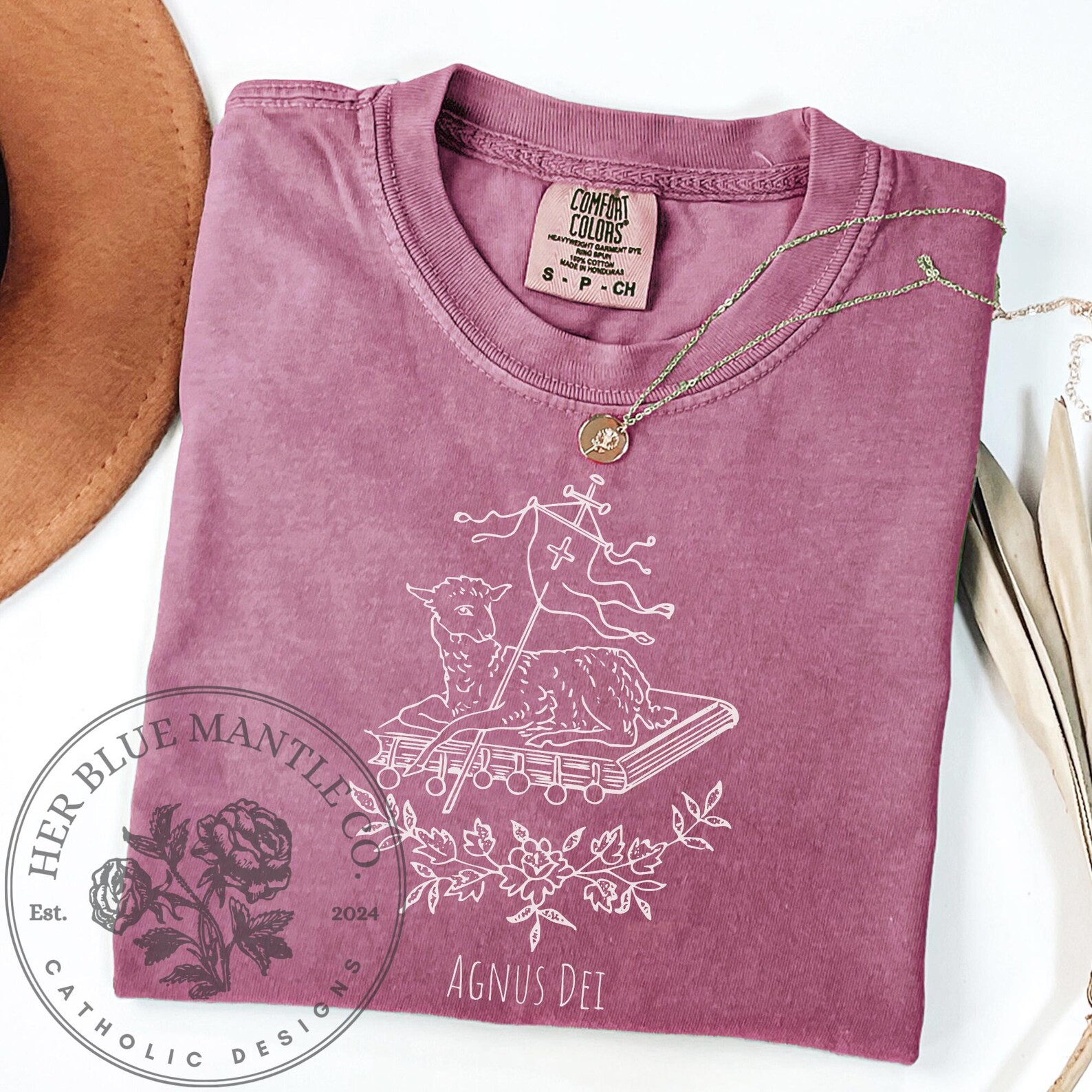 Agnus Dei Catholic T-shirt for Women, Catholic Gifts, Lamb of God ...