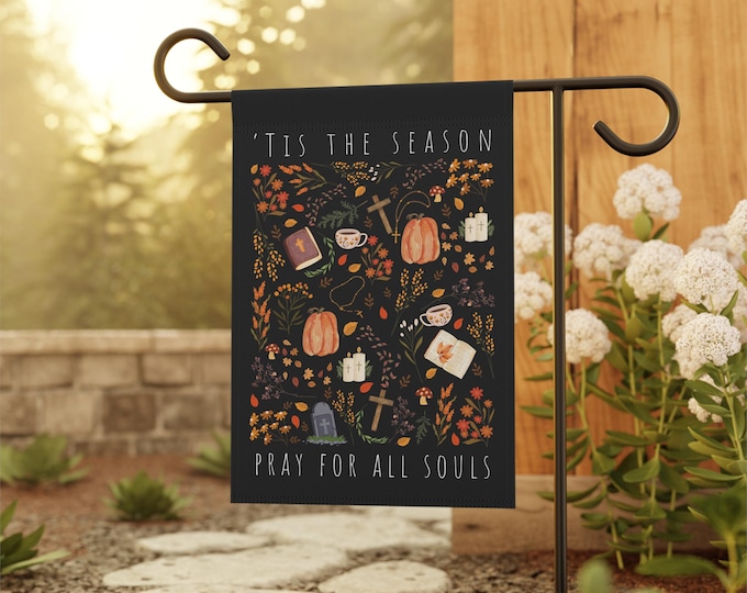 All Hallows Eve Catholic Decor, Catholic Garden Flag, Catholic ...