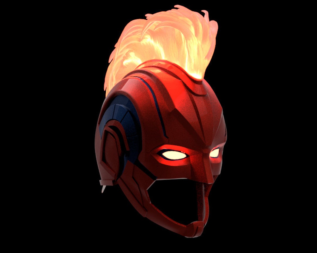 Captain Marvel Helmet STL - Etsy