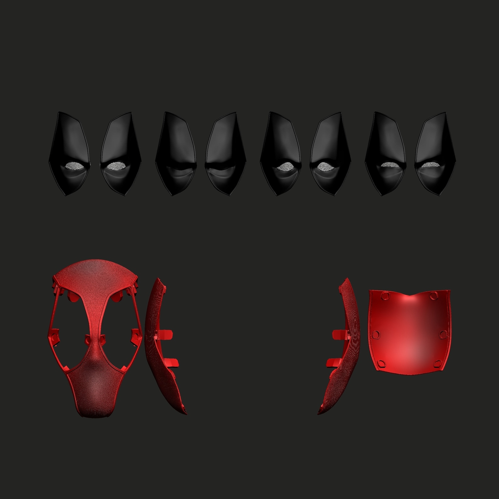 Deadpool Magnetic Mask STL - Etsy