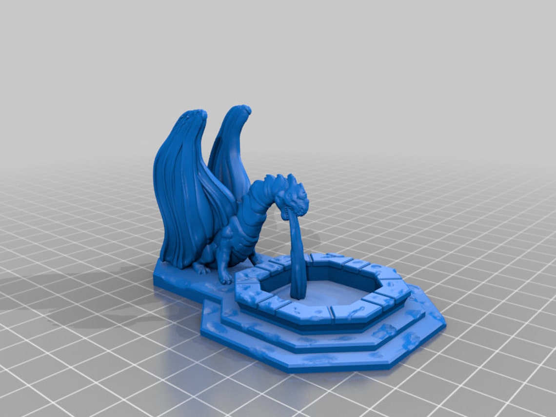 Dragon Fountain STL FILE - Etsy