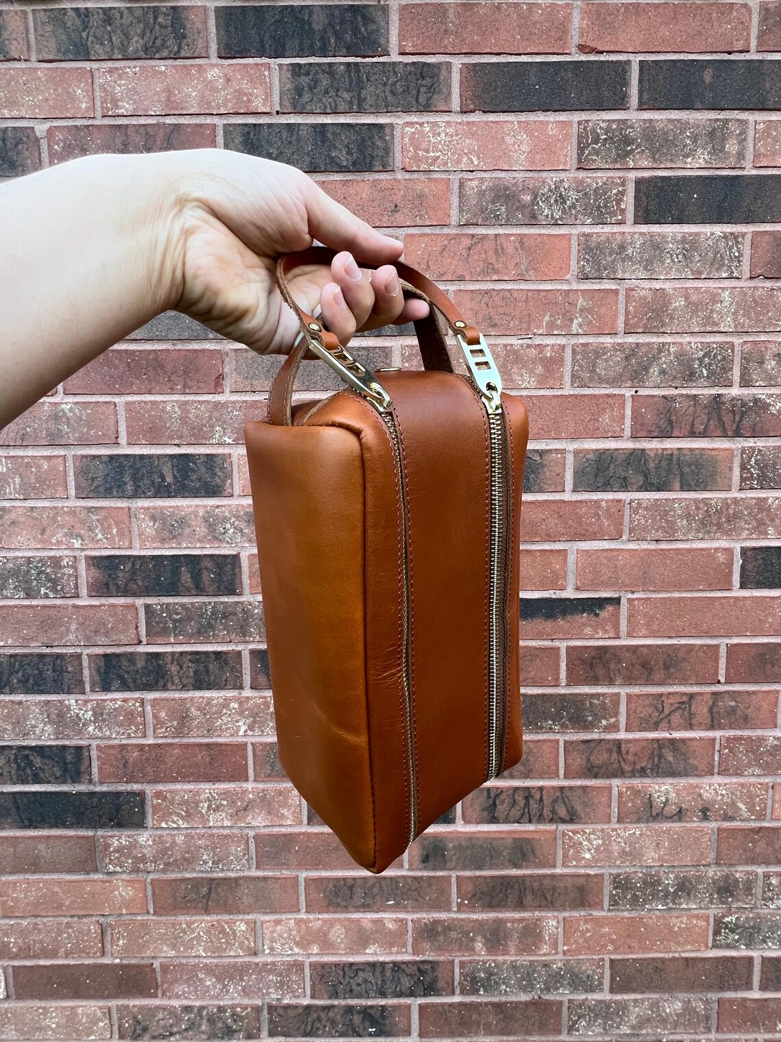Personalized Leather Dopp Kit, Men's Travel Toiletry Bag, Christmas ...