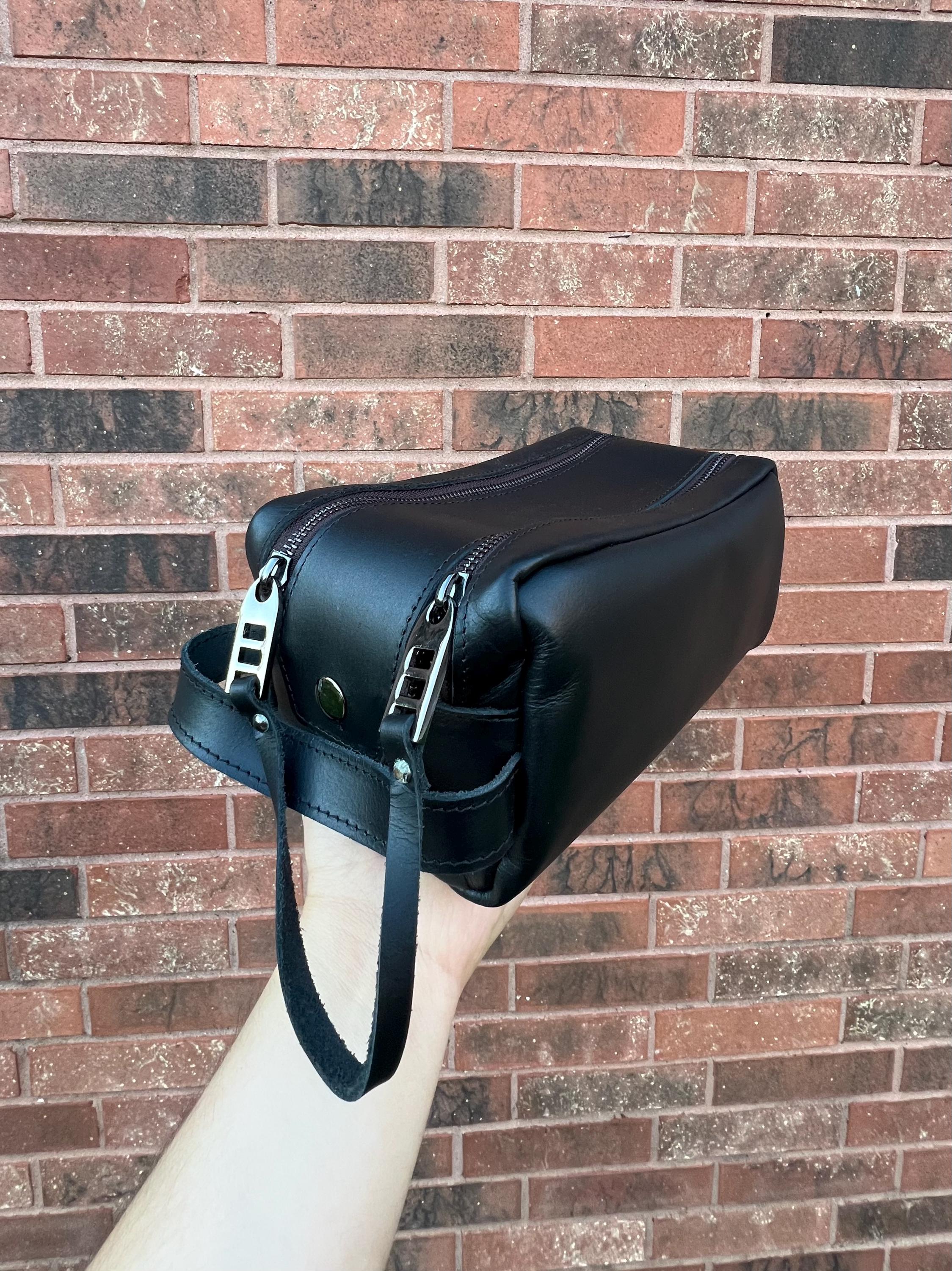 Personalized Leather Dopp Kit, Men's Travel Toiletry Bag, Christmas ...
