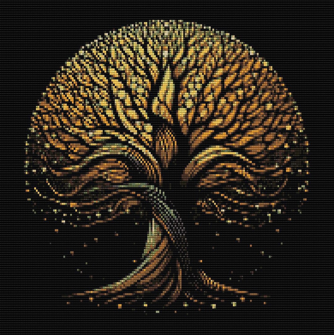 Tree of Life Loom & Peyote Patterns Large Bead Tapestry Using Miyuki 11 ...