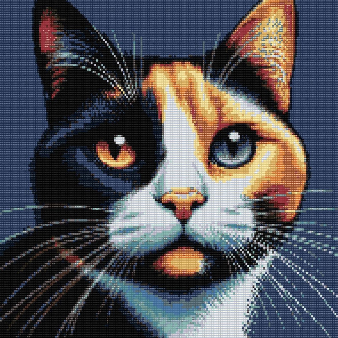 Calico Cat Loom & Peyote Patterns Large Bead Tapestry Using Miyuki 11/0 ...