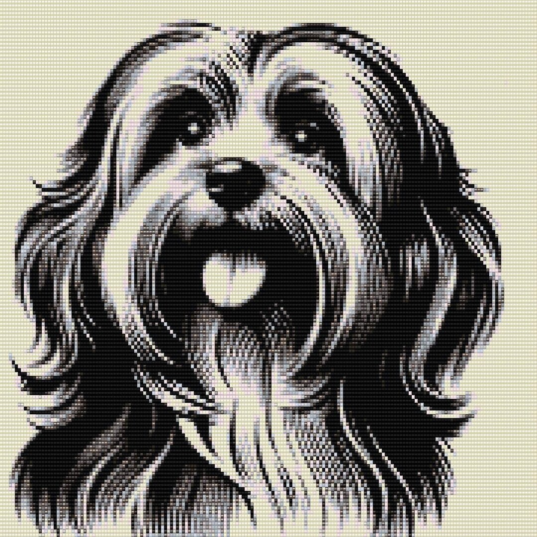 Havanese Dog Loom & Square Stitch Pattern Large Bead Tapestry Using ...