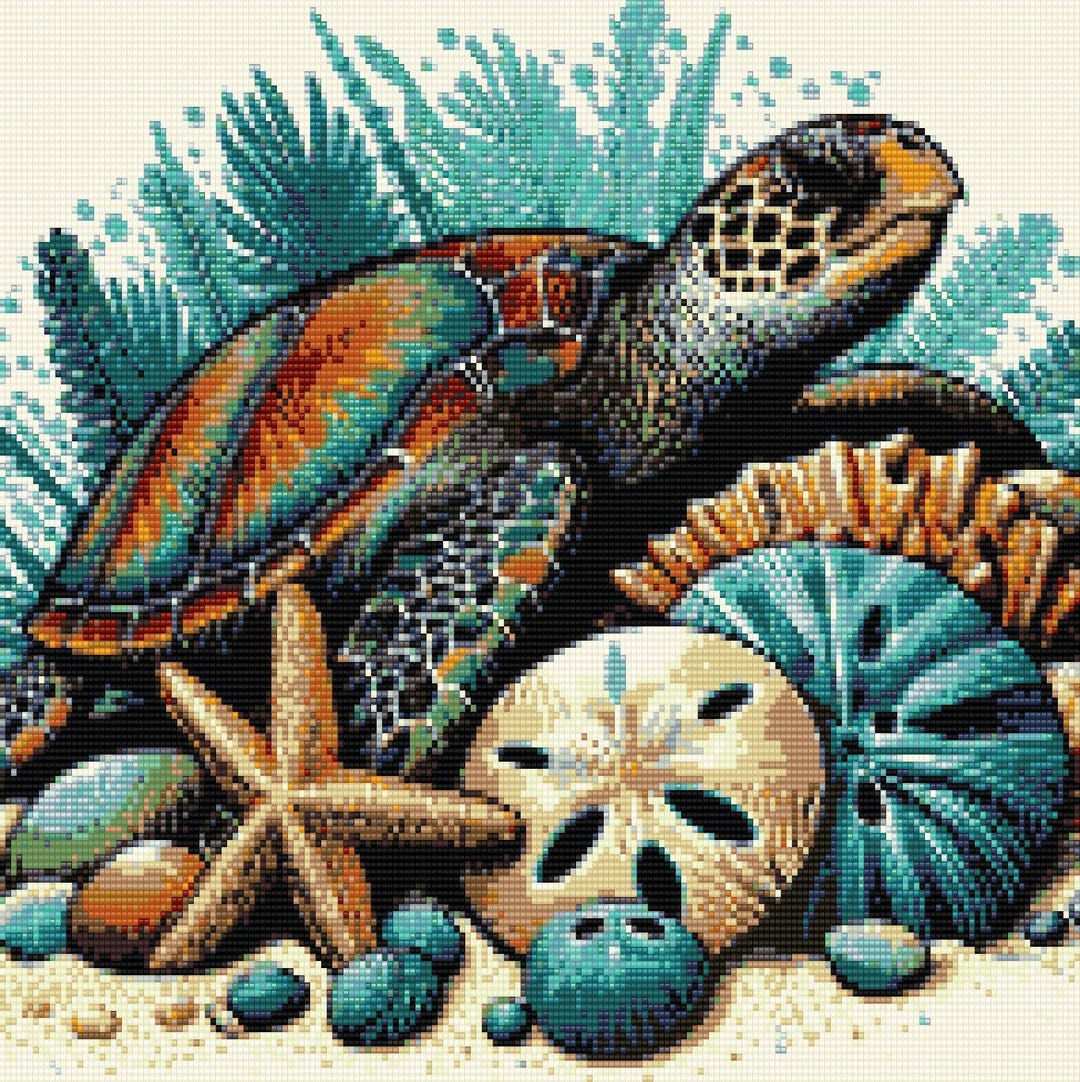 Sea Turtle Loom & Odd Peyote Stitch Patterns - Large Bead Tapestry ...