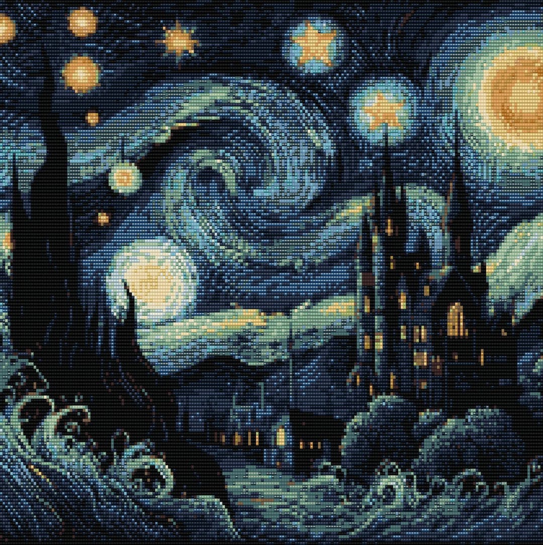 Van Gogh Castle Loom & Peyote Stitch Patterns - Large Bead Tapestry ...