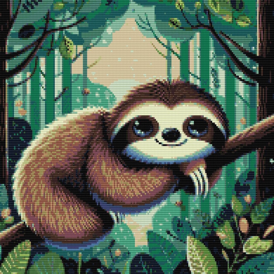 Sloth in Jungle Loom & Odd Peyote Stitch Patterns for Large Bead ...