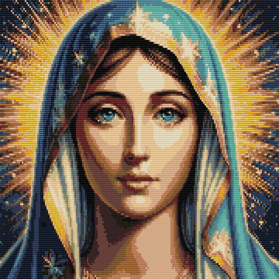 Virgin Mother Mary Loom & Peyote Patterns - Large Bead Tapestry Using ...
