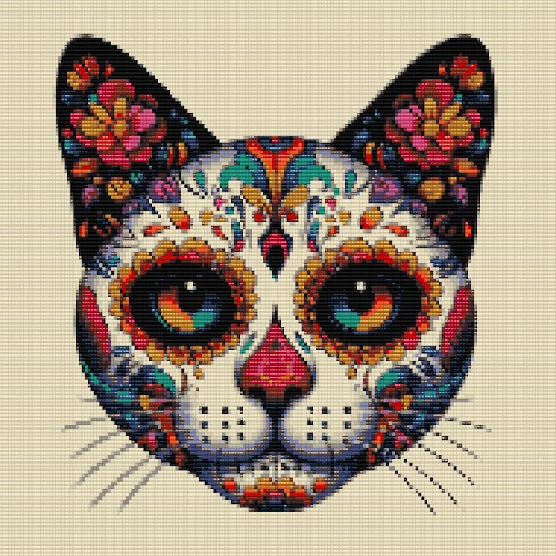 Day of the Dead Cat Tapestries - Etsy