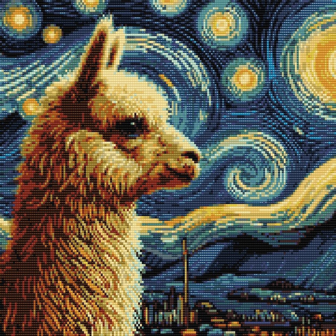 Van Gogh Alpaca Loom & Peyote Patterns Large Bead Tapestry Using Miyuki ...