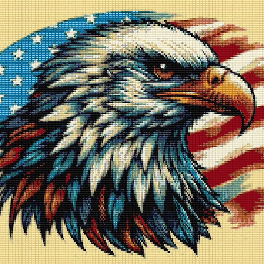 Bald Eagle Loom & Odd Peyote Stitch Patterns for Large Bead Tapestry ...