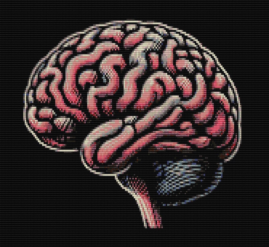 Anatomical Brain Loom & Peyote Stitch Patterns Large Bead Tapestry ...