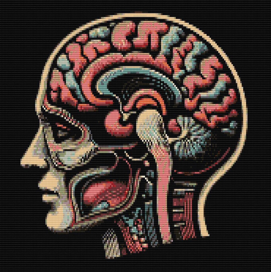 Anatomical Brain Loom & Odd Peyote Stitch Patterns - Large Bead ...