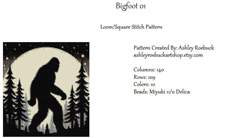 Bigfoot Loom & Peyote Stitch Patterns - Medium Bead Tapestry Using ...