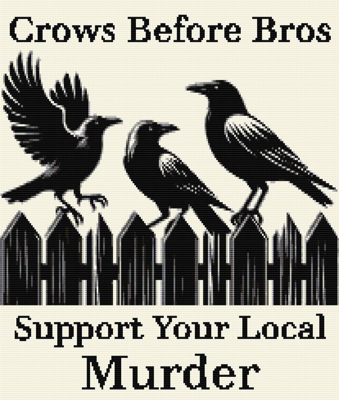 Crows Before Bros Sign Loom & Odd Peyote Patterns - Bead Tapestry Using ...
