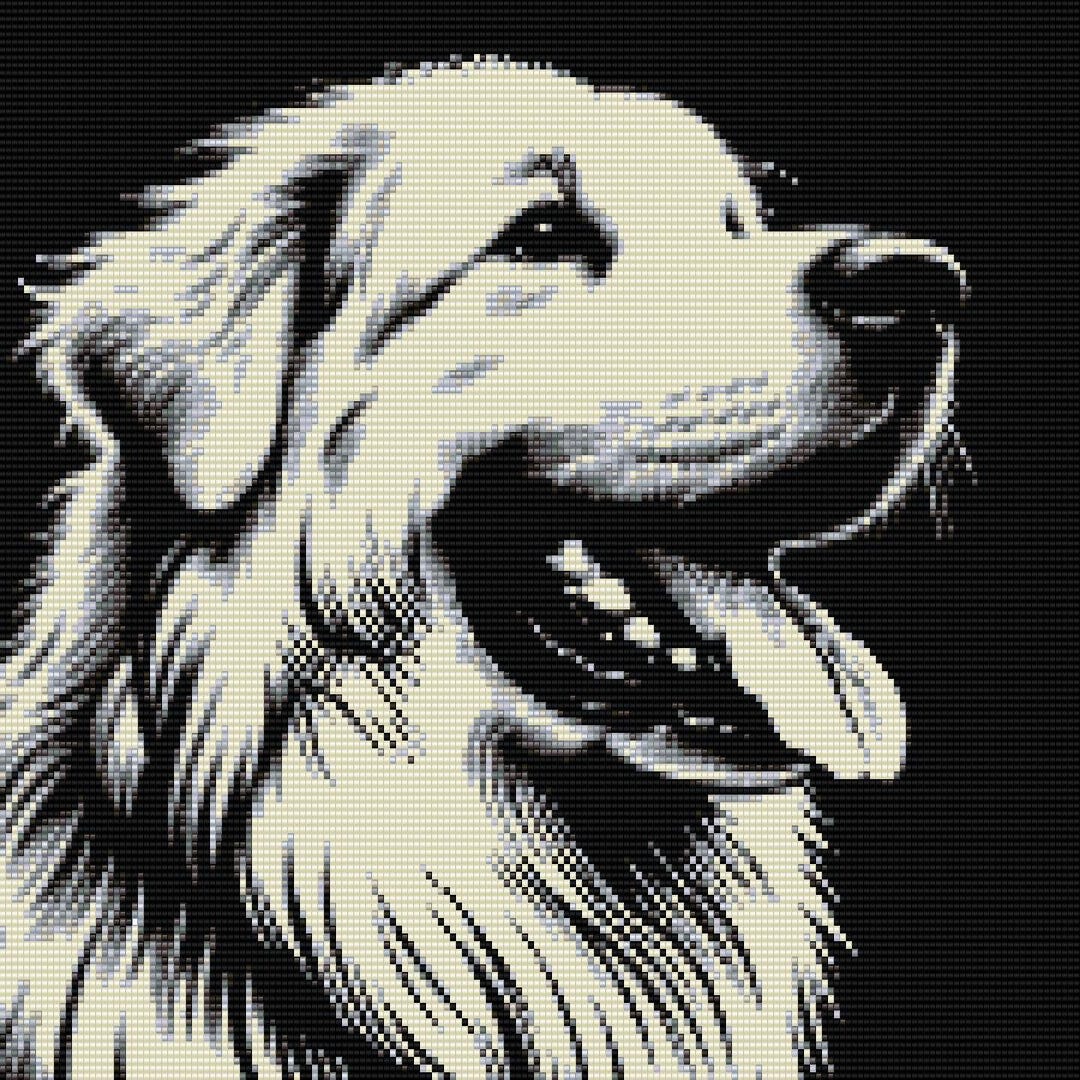Great Pyrenees Dog Loom & Peyote Stitch Patterns - Large Bead Tapestry ...