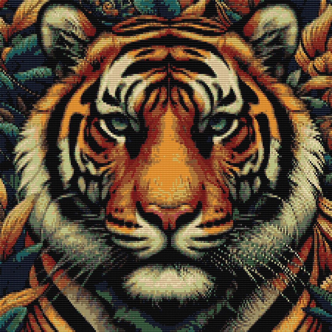 Tiger Loom & Peyote Stitch Patterns Large Bead Tapestry Using Miyuki 11 ...