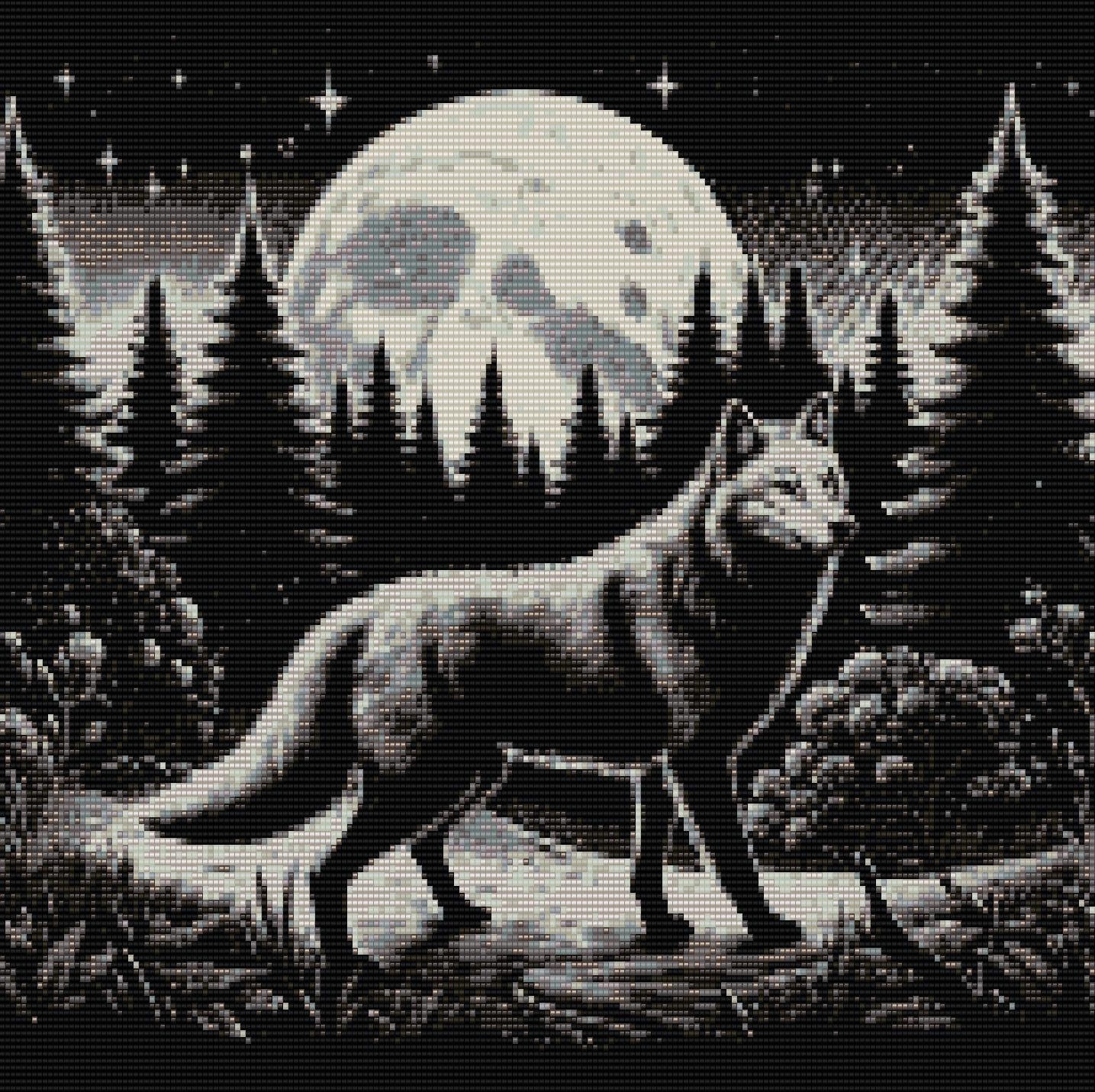 Wolf in Forest Loom & Peyote Stitch Patterns for Large Bead Tapestry ...