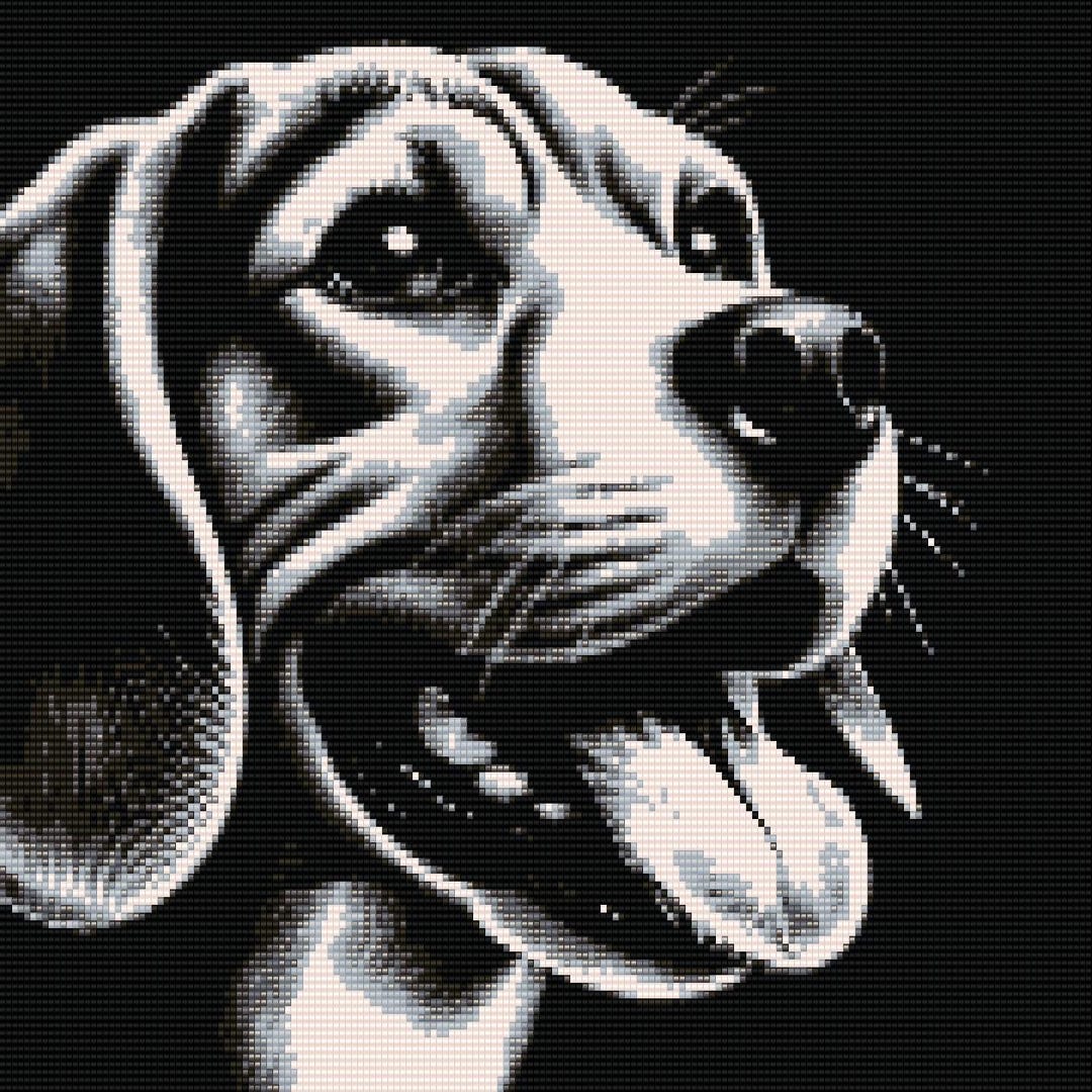 Beagle Dog Loom & Peyote Stitch Patterns - Large Bead Tapestry Using ...