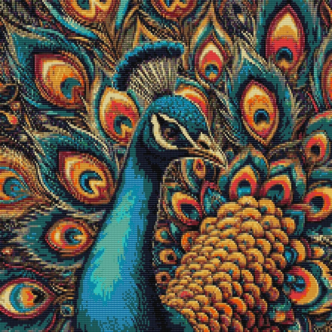 Peacock Loom & Peyote Patterns - Large Bead Tapestry Using Miyuki 11/0 ...