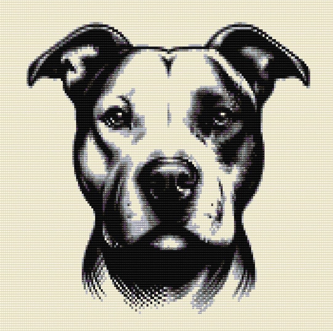 Pit Bull Dog Loom & Odd Peyote Stitch Patterns - Large Bead Tapestry ...