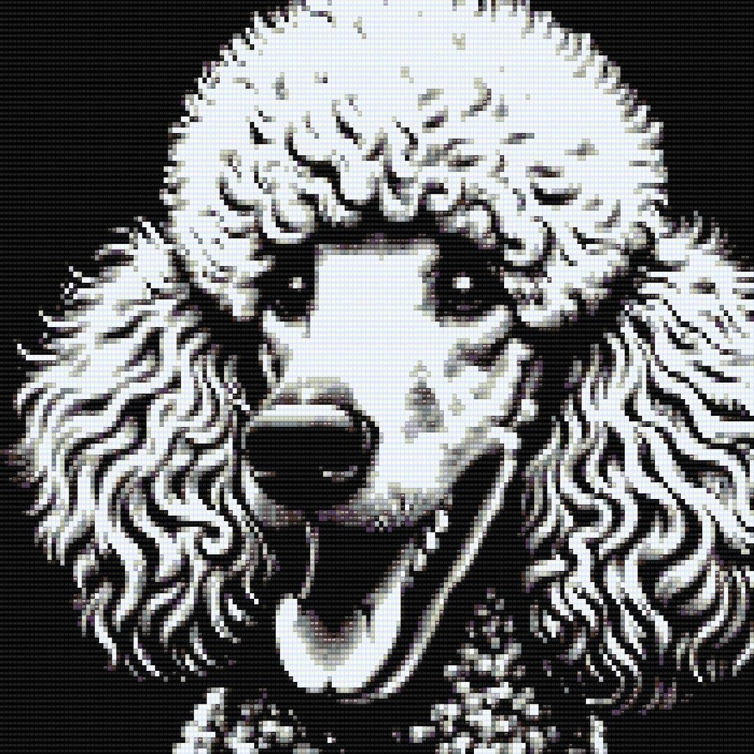 Poodle Dog Loom & Peyote Stitch Pattern Large Bead Tapestry Using ...