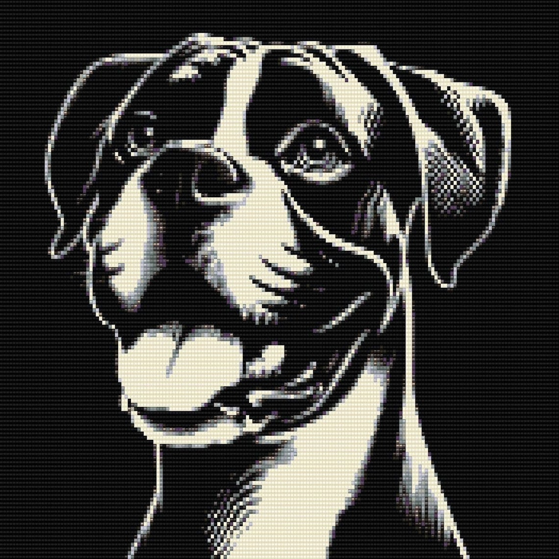 Boxer Dog Loom & Square Stitch Pattern Large Bead Tapestry Using Miyuki ...