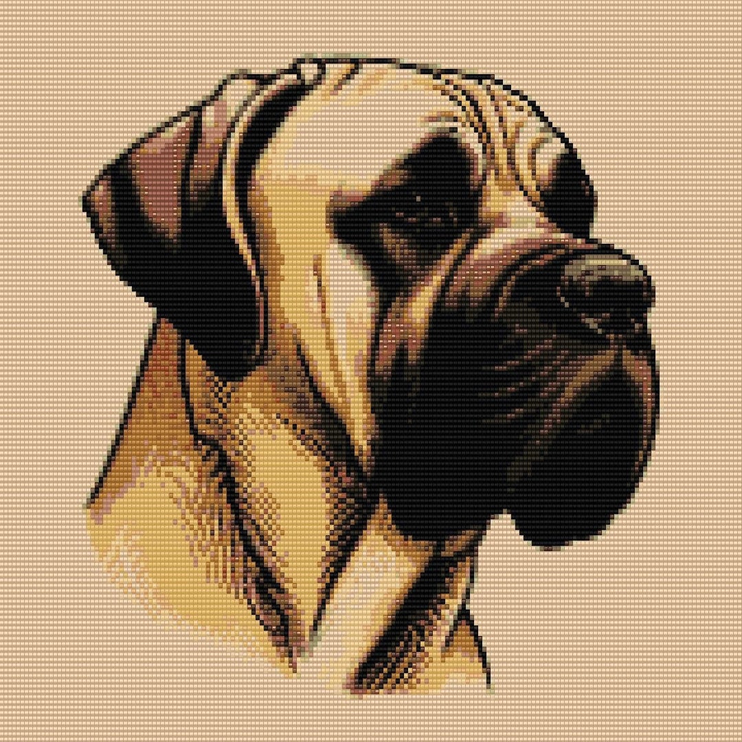 Bull Mastiff Dog Loom & Square Stitch Pattern Large Bead Tapestry Using ...