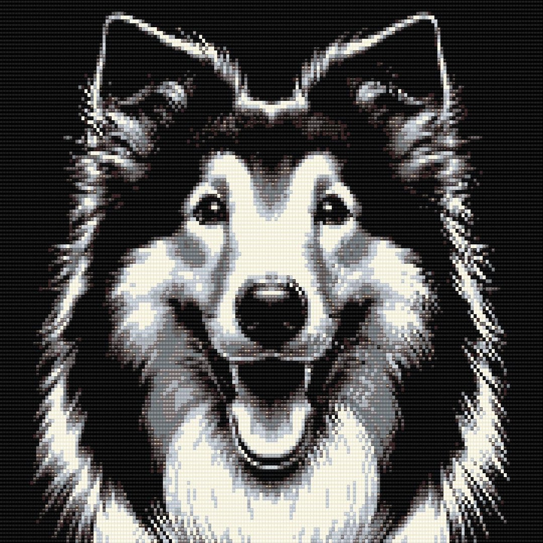 Collie Dog Loom & Peyote Stitch Patterns Large Bead Tapestry Using ...