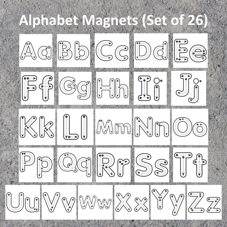 Dry Erase Alphabet Magnets – Letter Tracing, Reusable Learning - Etsy