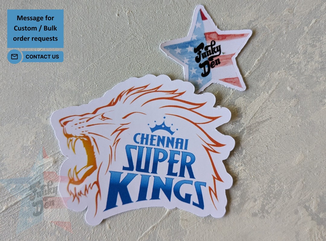 Chennai Super Kings Logo Labels for Notebook, Laptop, Mobile Phone ...