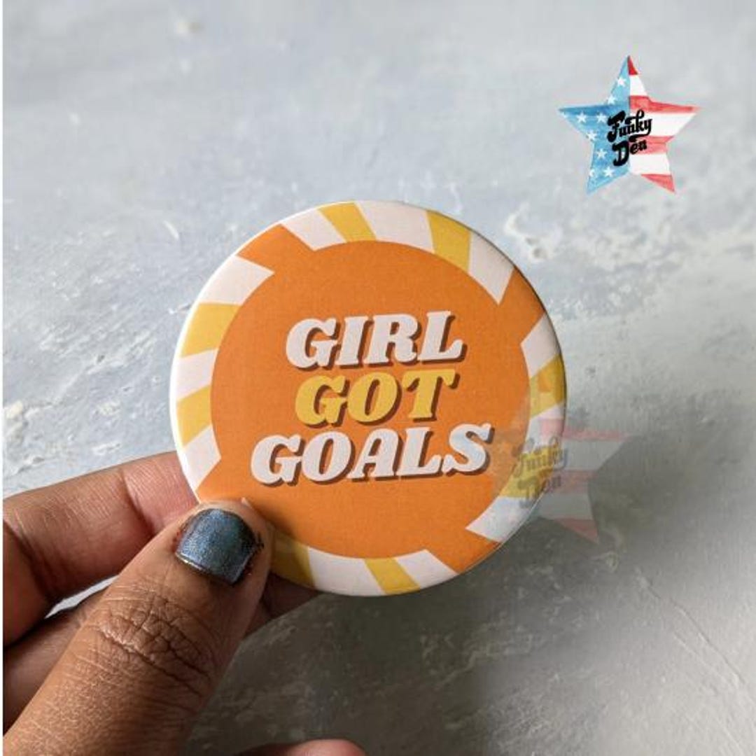 Girl Got Goals Pin Badges, Inspiring Affirmation Set for Personal ...