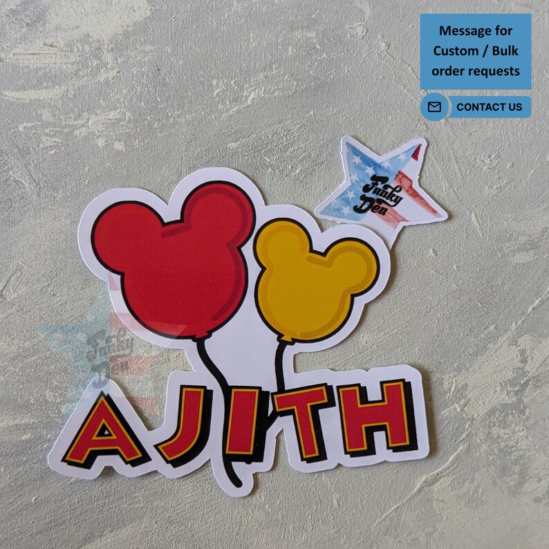 Personalized Mickey Mouse Labels for Notebook, Laptop, Mobile Phone ...