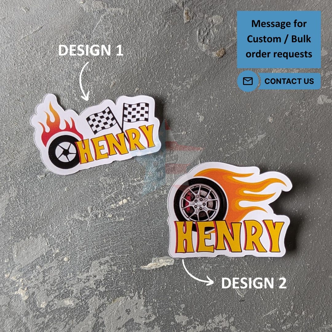 Personalized Racing Wheel Vinyl Sticker – Waterproof Laptop Decal - Etsy