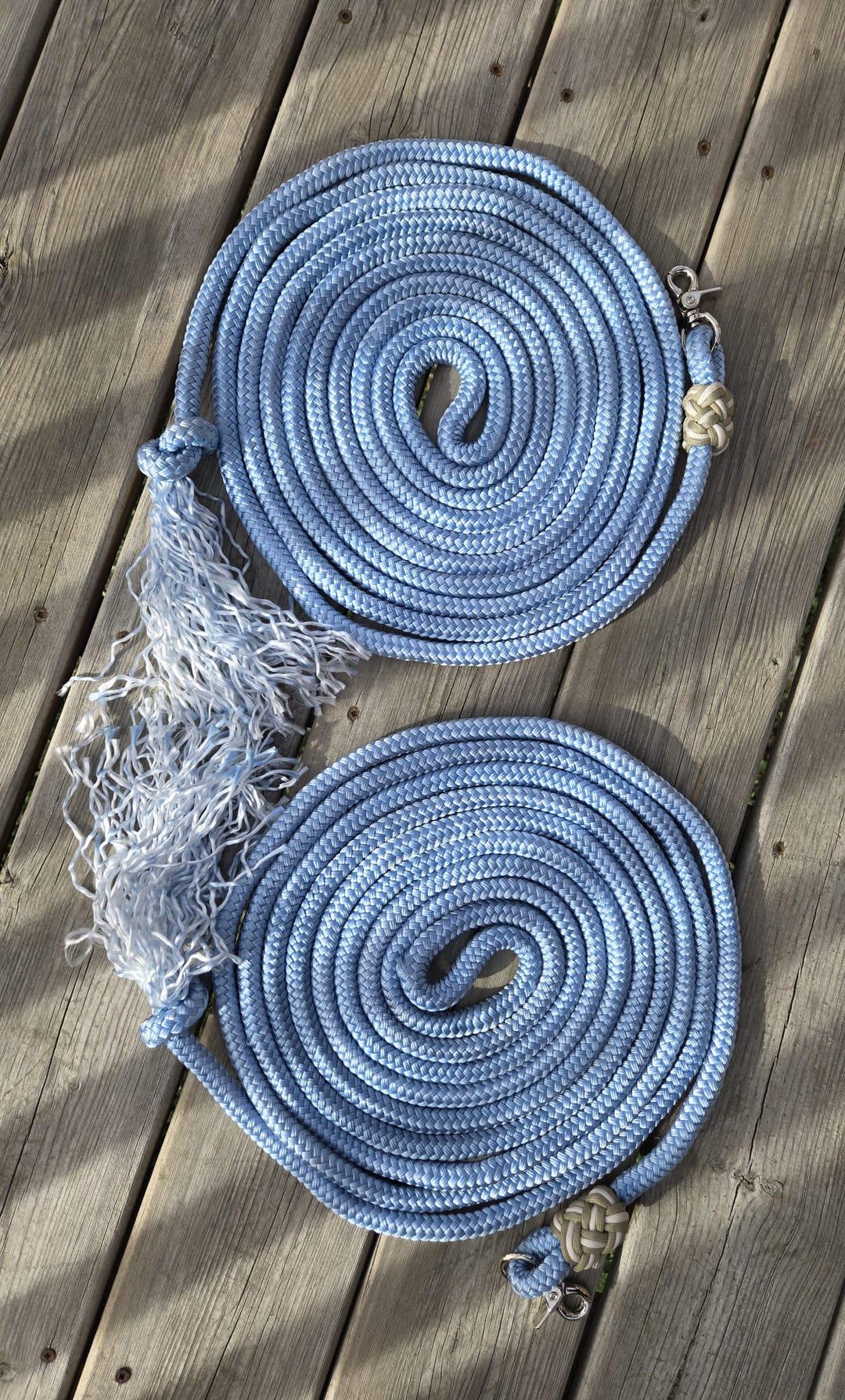 1/2" 21ft Pair of Ground Driving Reins or Long Lines, Handmade & Hand ...