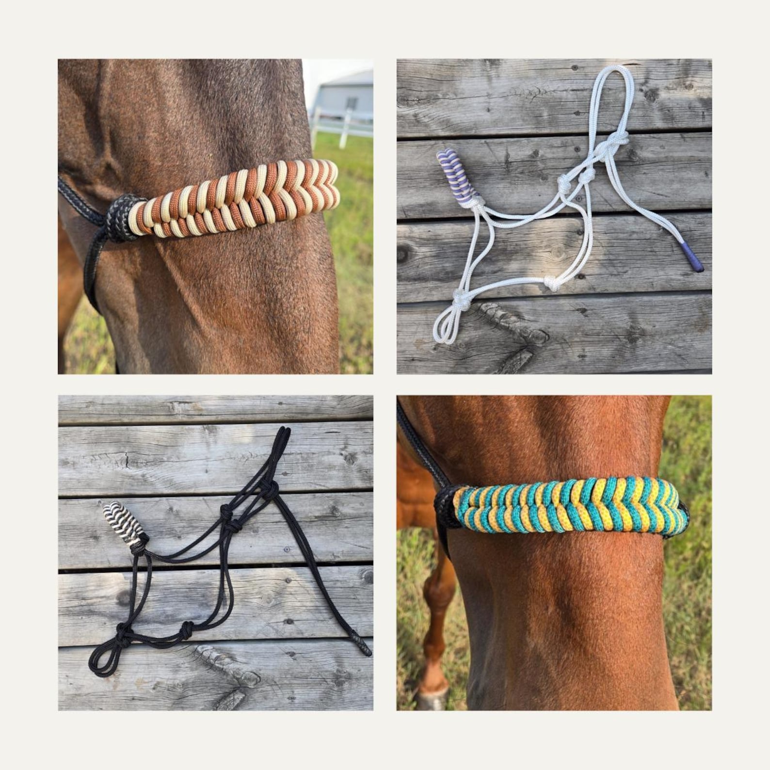 DIY Soft Rope Halter With Step-by-step Instructions and Hand Dyed Rope ...