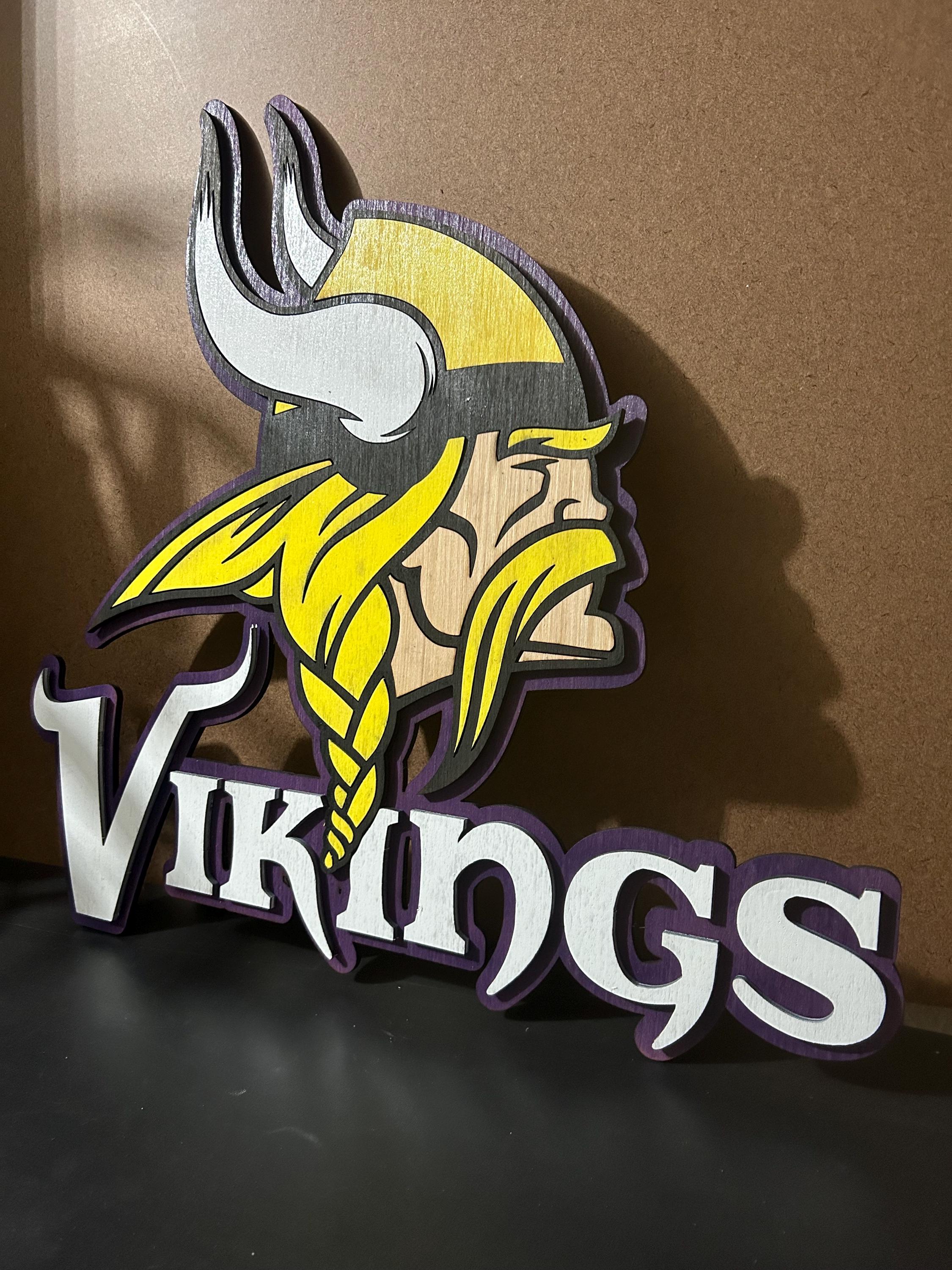 Viking Wooden Football Sign - Etsy