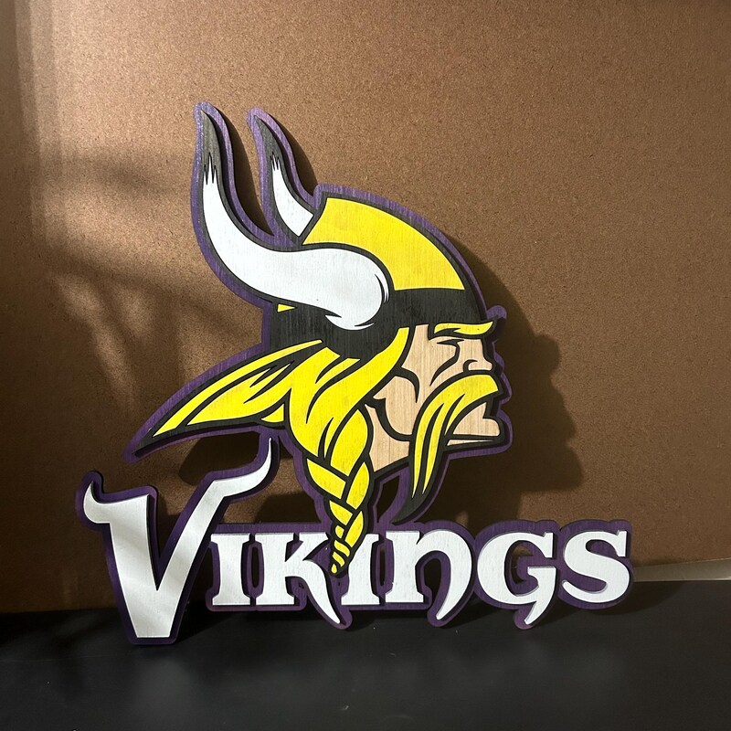 Vikings Wood Sign - Etsy