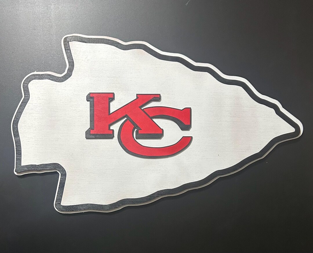 KC Chiefs Hand Painted Wood Football Sign - Etsy