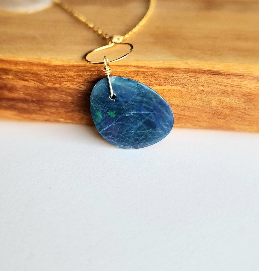Aurora, Opal Doublet, 14K Gold Fill, Gemstone Necklace, Erinelizabeth ...