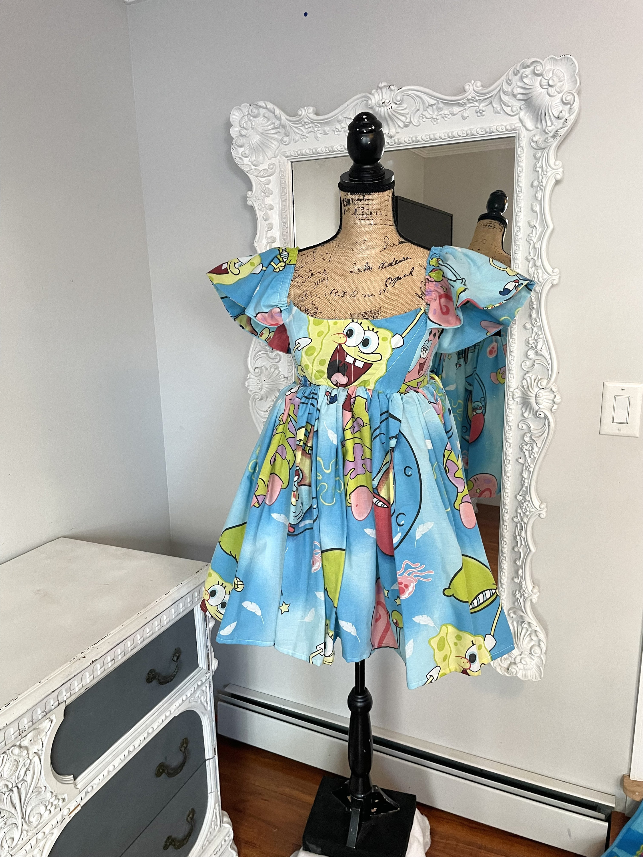 New York Couture One of a Kind 90s Y2K Reworked Spongebob Boned Corset ...