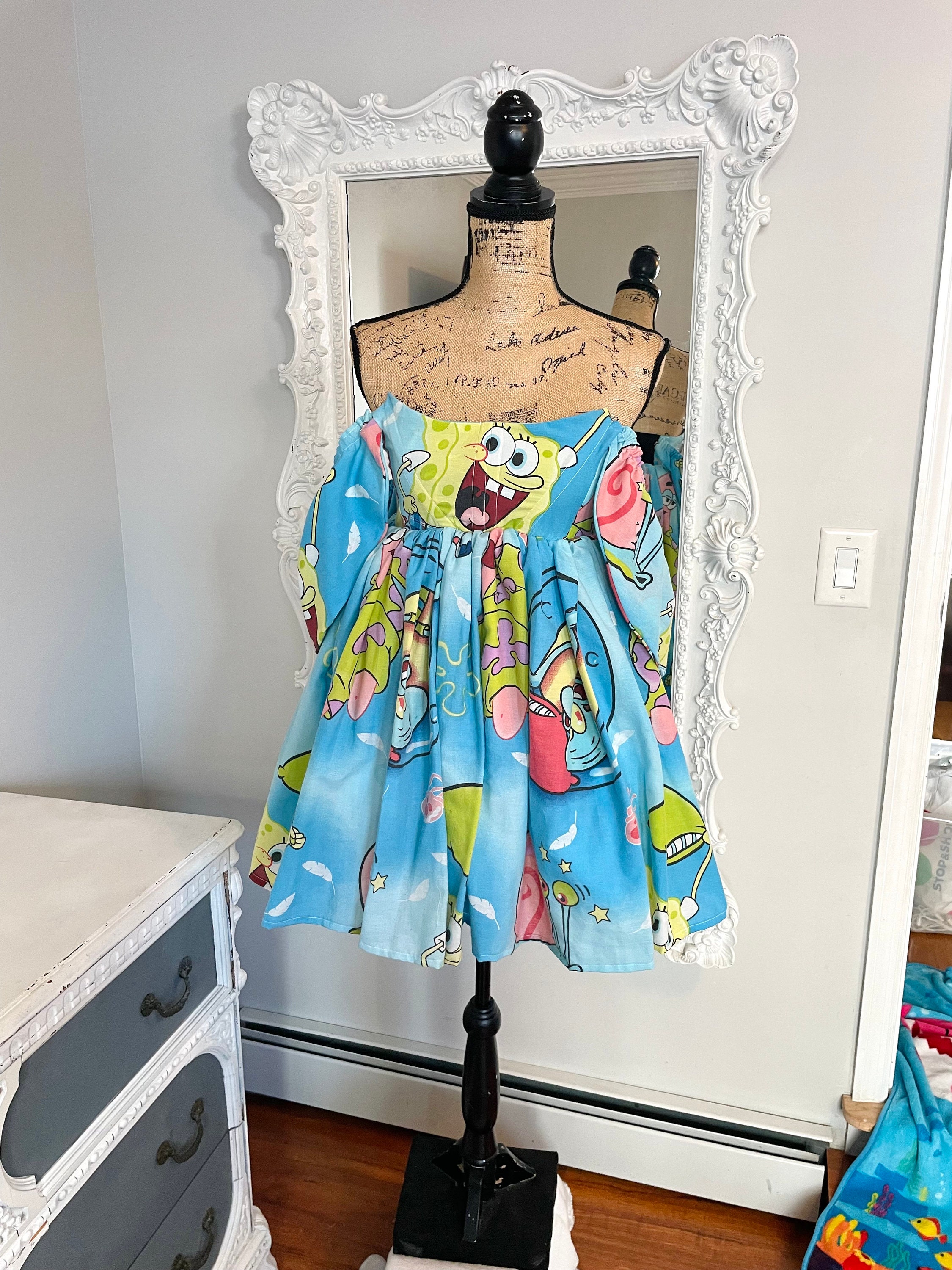 New York Couture One of a Kind 90s Y2K Reworked Spongebob Boned Corset ...