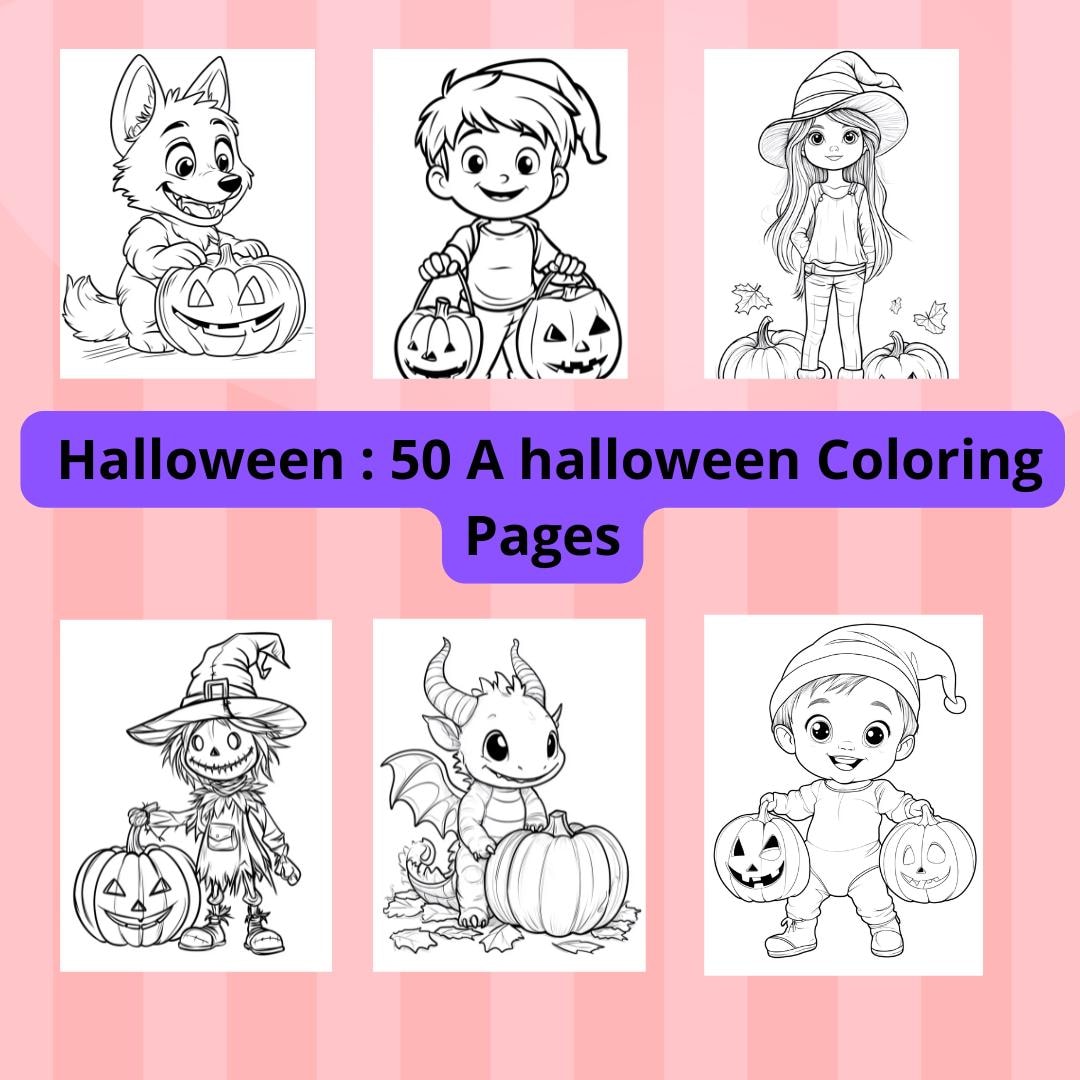 Cozy & Cute Halloween Coloring Pages Spooky Cute Hygge Coloring for ...