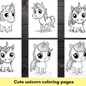 Cute Unicorn Coloring Pages for Kids Fun Creative Art for Imagination ...