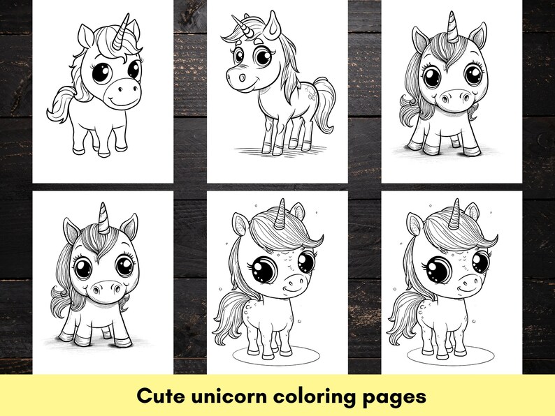 Cute Unicorn Coloring Pages for Kids Fun Creative Art for Imagination ...