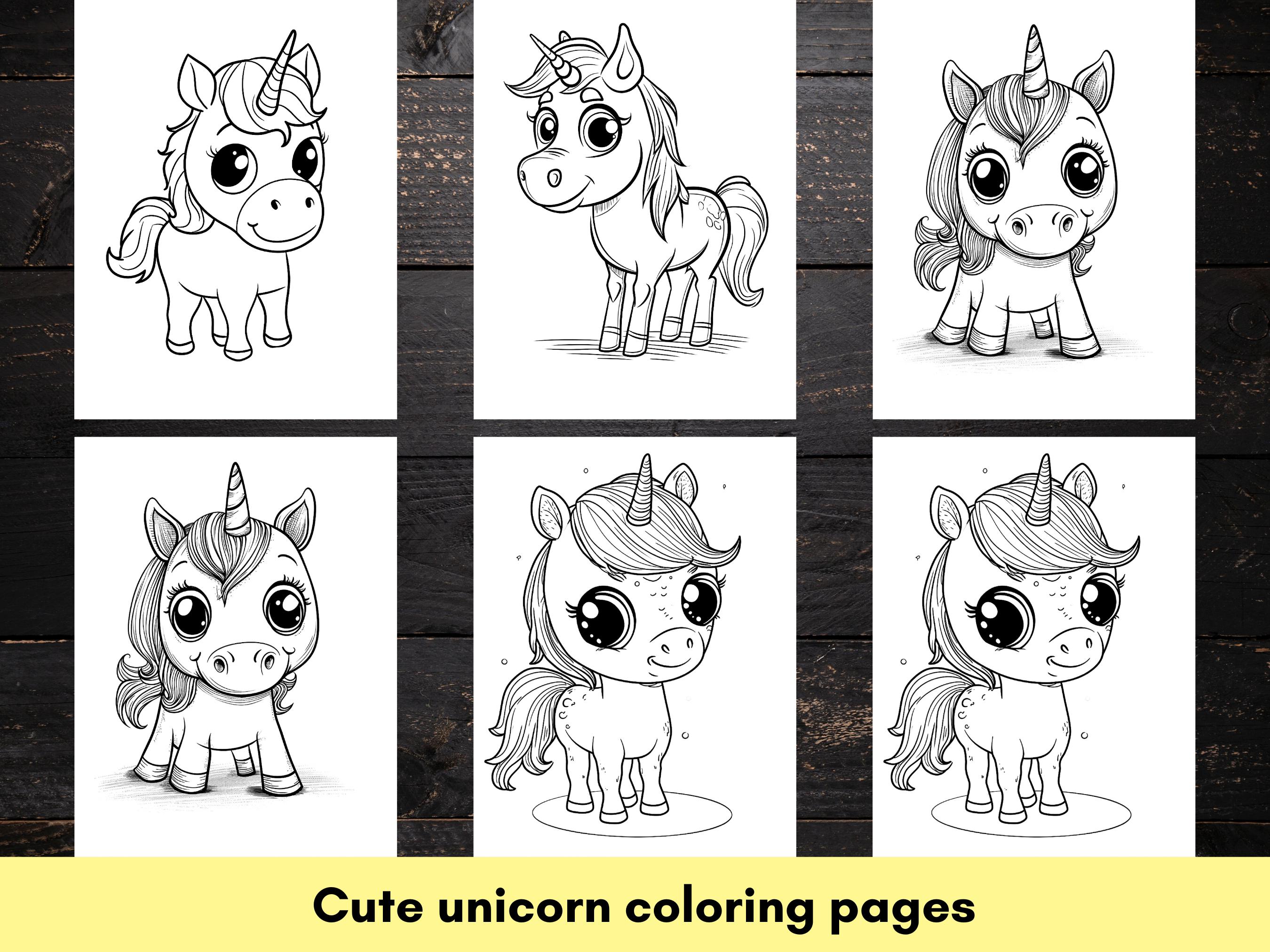 Cute Unicorn Coloring Pages for Kids Fun Creative Art for Imagination ...