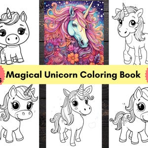 Cute Unicorn Coloring Pages for Kids Fun Creative Art for Imagination ...