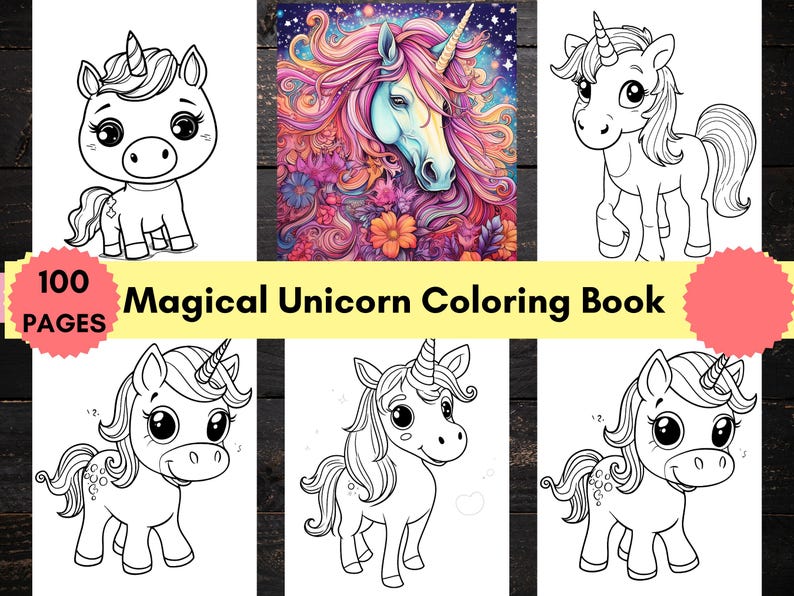 Cute Unicorn Coloring Pages for Kids Fun Creative Art for Imagination ...